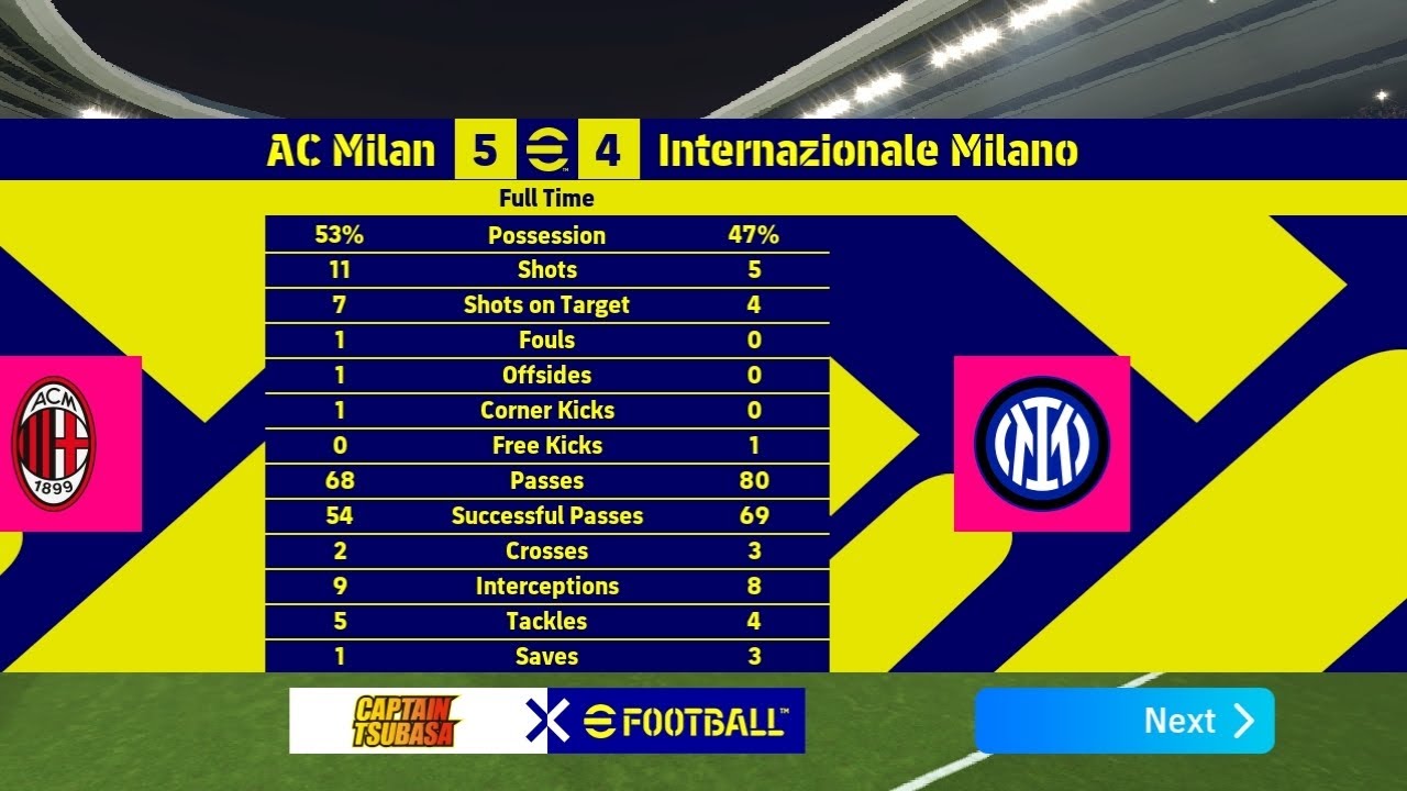 5-4 AC Milan Vs Inter Milan 😱 The Battle for Milan | Efootball ...