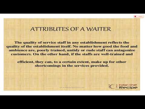 Attributes of a Good Waiter - YouTube