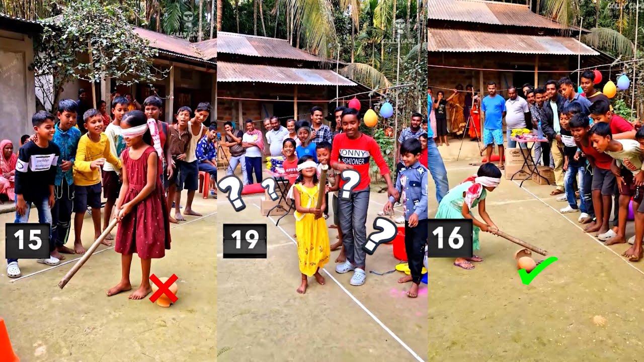 "How Fast Can Village Kids Smash Pots Blindfolded? 30-Second Challenge ...