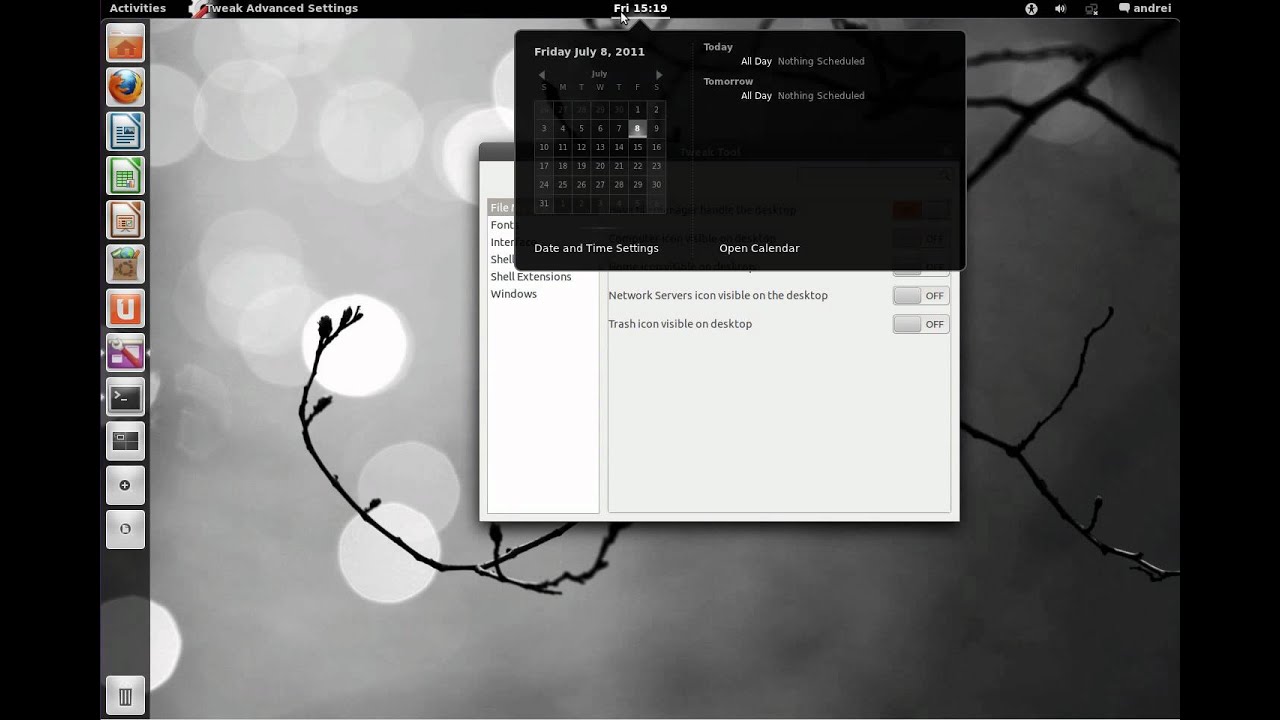 Unity 2D Launcher In GNOME Shell - YouTube