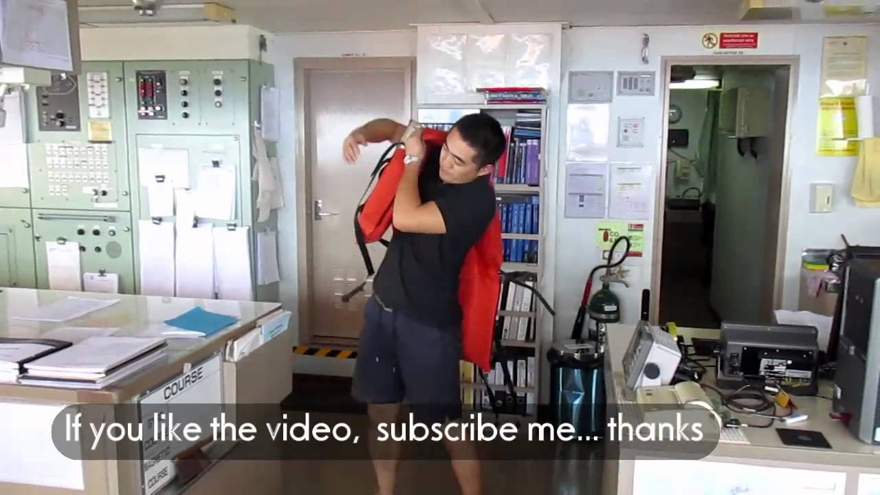 Donning of lifejacket - YouTube