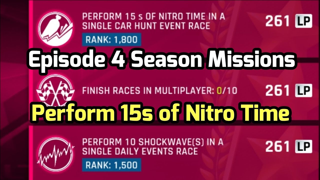 Asphalt 9 - Perform 15s of Nitro Time In a Single Car Hunt Event Race ...