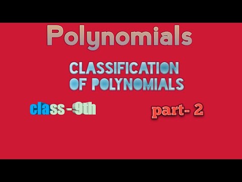 Polynomials class - 9th classification of Polynomials Ncert/cbse/rbse ...