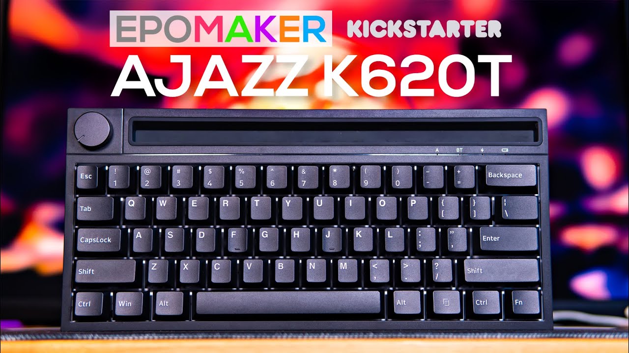Epomaker AJazz K620T Review - A Keyboard with a Tablet Holder! - YouTube