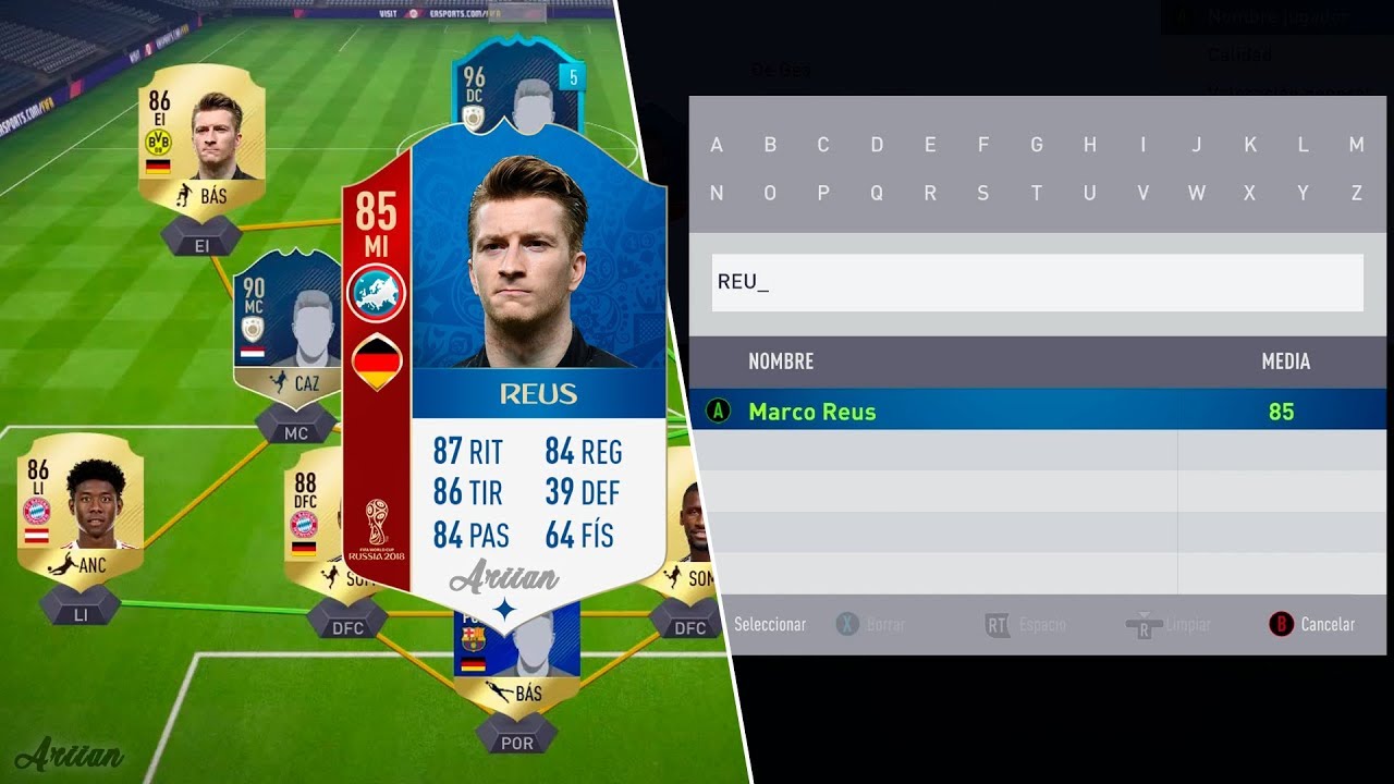 MARCO REUS ESTARÁ EN EL ULTIMATE TEAM DEL MUNDIAL! - FIFA 18 WORLD CUP ...