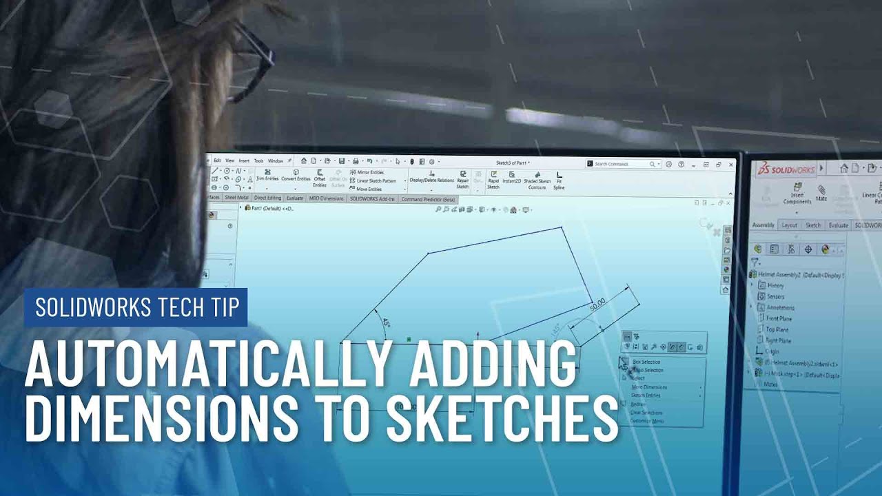 SOLIDWORKS Tech Tip: Automatically Adding Dimensions to Your Sketches ...