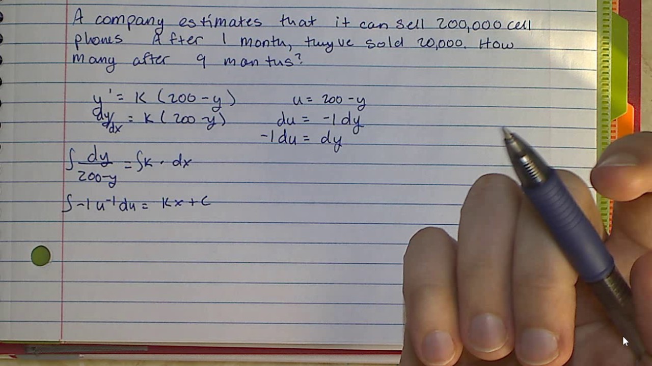 Calculus Notes Logistic Growth - YouTube
