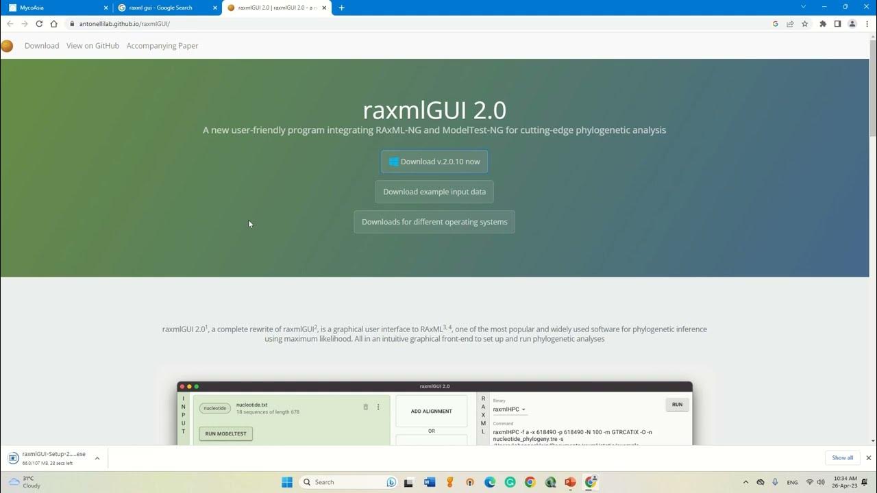 How to download and install raxmlGUI 2? Dr Belle Shenoy, MycoAsia - YouTube