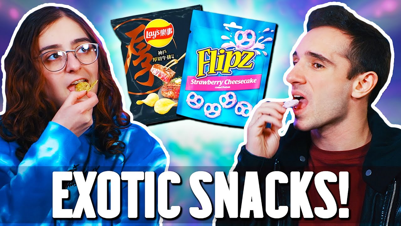 TRYING WEIRD SNACKS! - YouTube