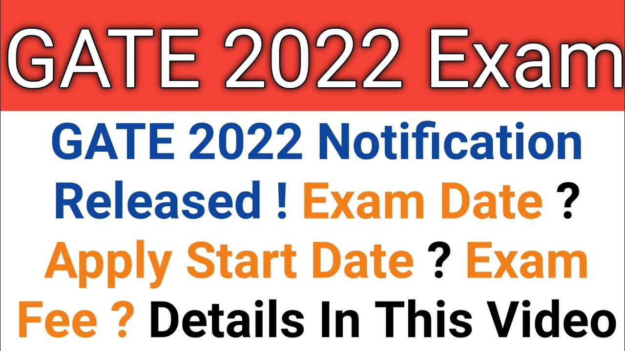 GATE 2022 Notification Full details in telugu - YouTube