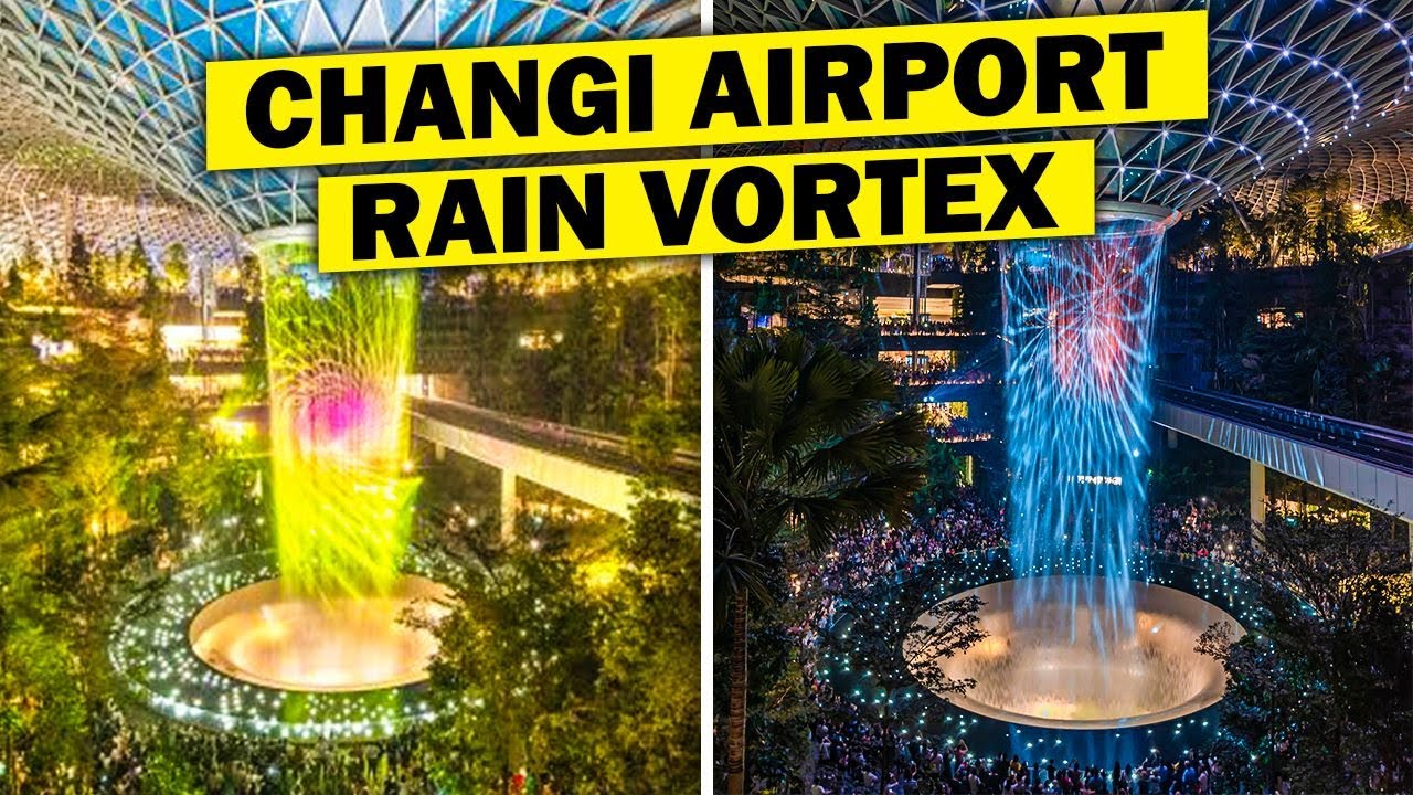 CRAZY Jewel Changi Airport Rain Vortex Light & Sound Show - YouTube