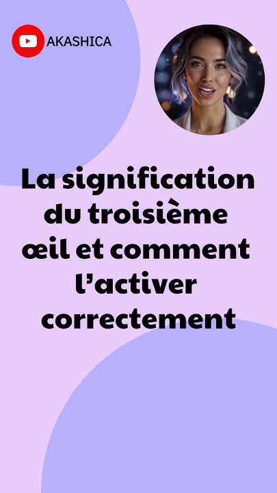 La signification du troisième œil et comment l’activer correctem - YouTube