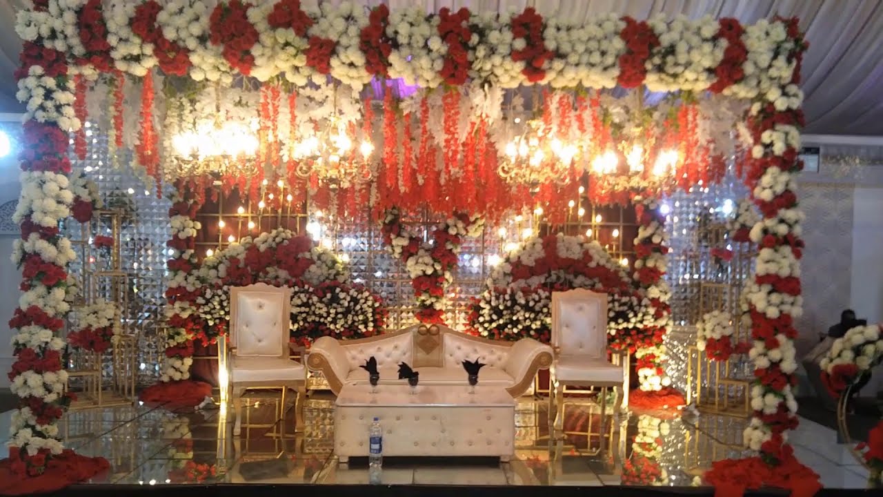 Beautiful Barat Decoration in Marquee | Wedding Decoration Ideas ...