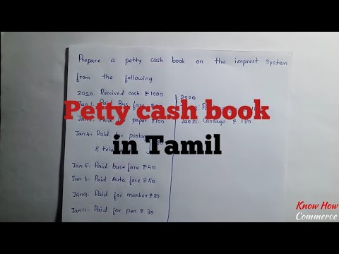 How to prepare Petty cash in Tamil | Know How Commerce - YouTube