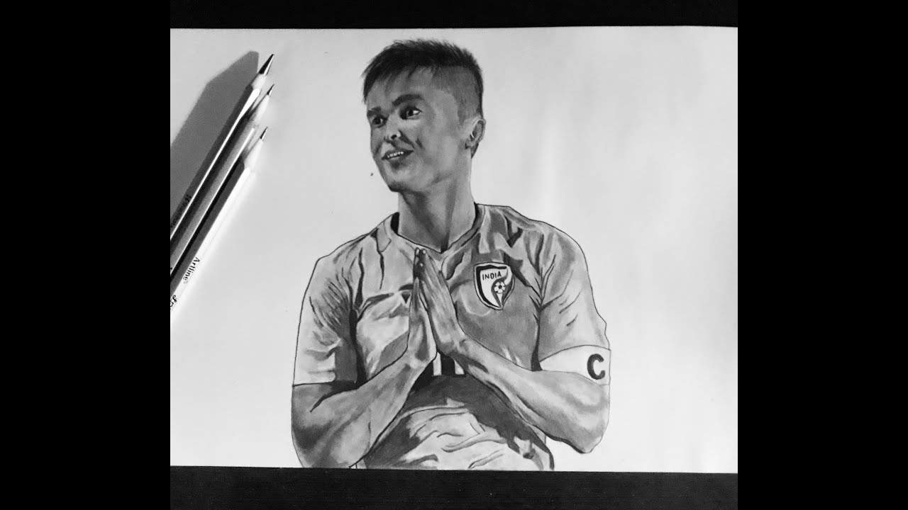 Drawing Sunil Chhetri - YouTube