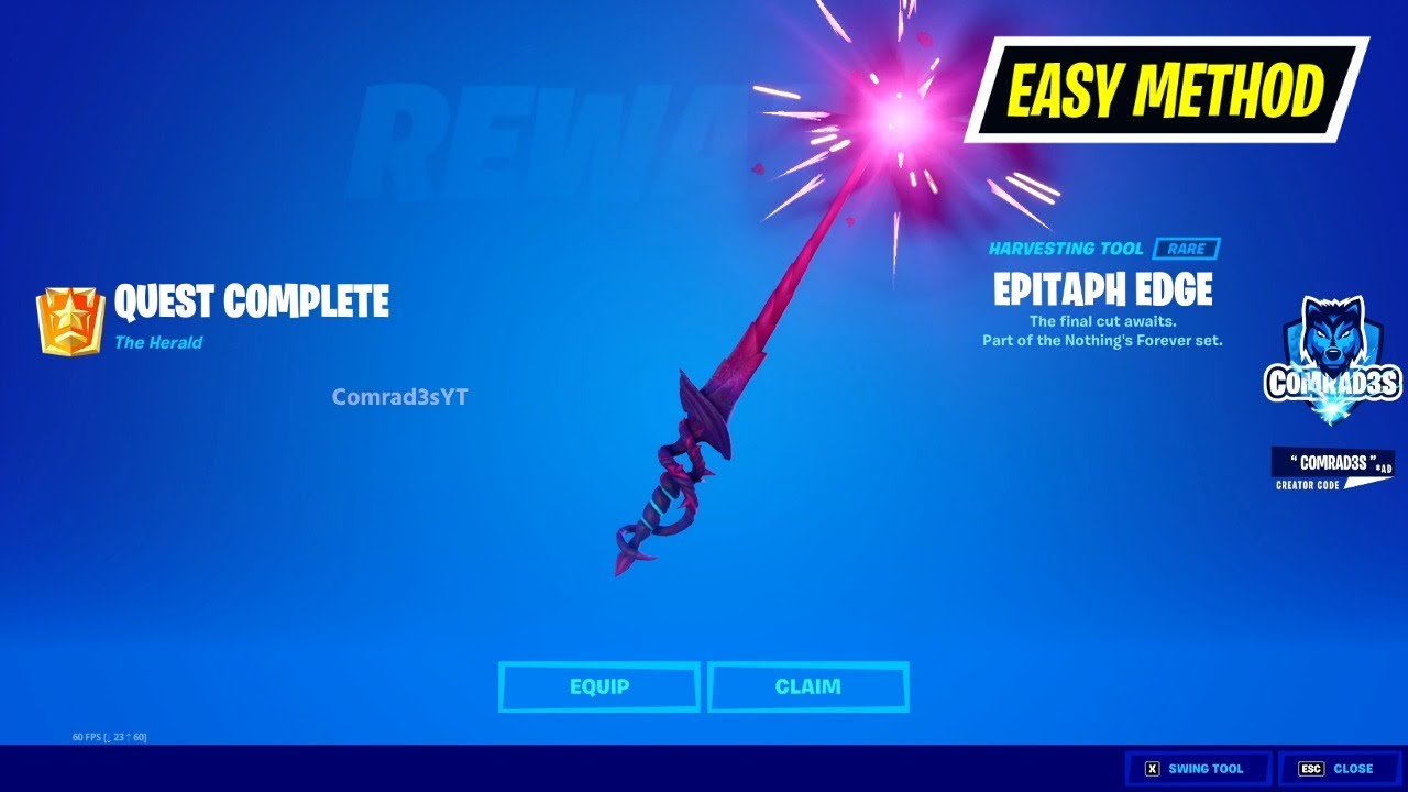 Ignite Structures Fortnite - How to unlock FREE Epitaph Edge Pickaxe in ...