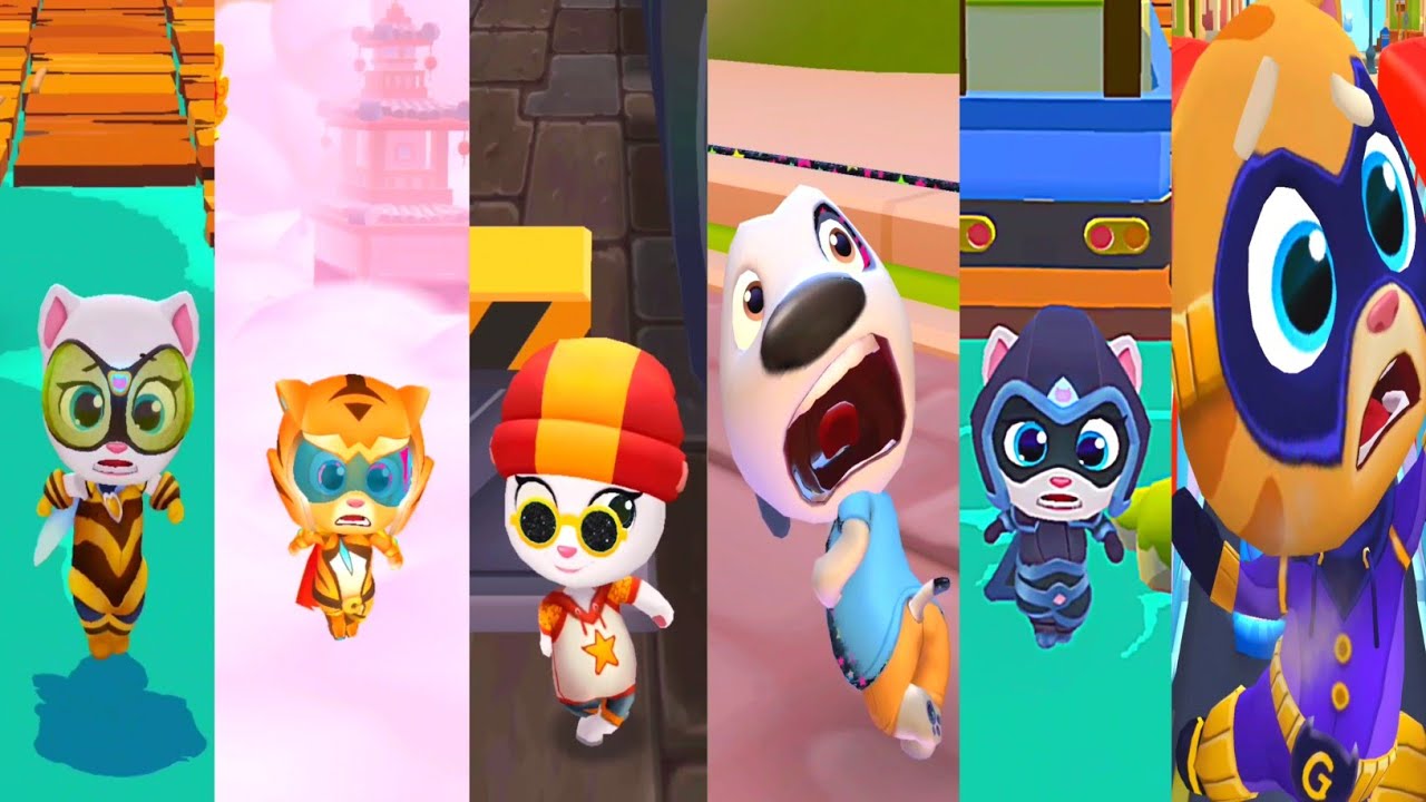 Best Funny Fails Talking Tom Gold Run Vs Tom Hero Dash Vs Tom Gold Run 2 - YouTube