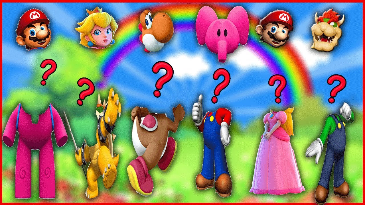 Wrong heads | Super Mario, Donkey Kong, Bowser, Princess Peach, Yoshi ...