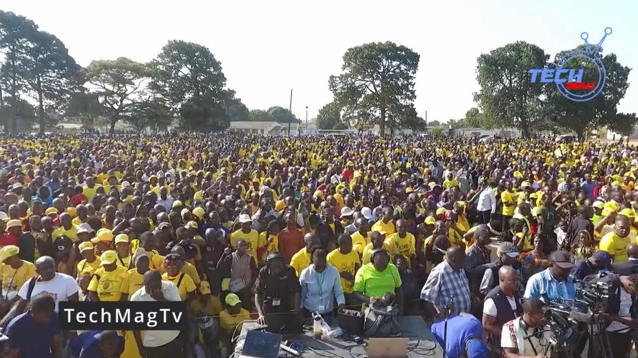 #FullDrone 4k Video Nelson Chamisa Addresses Biggest ever Rally - YouTube