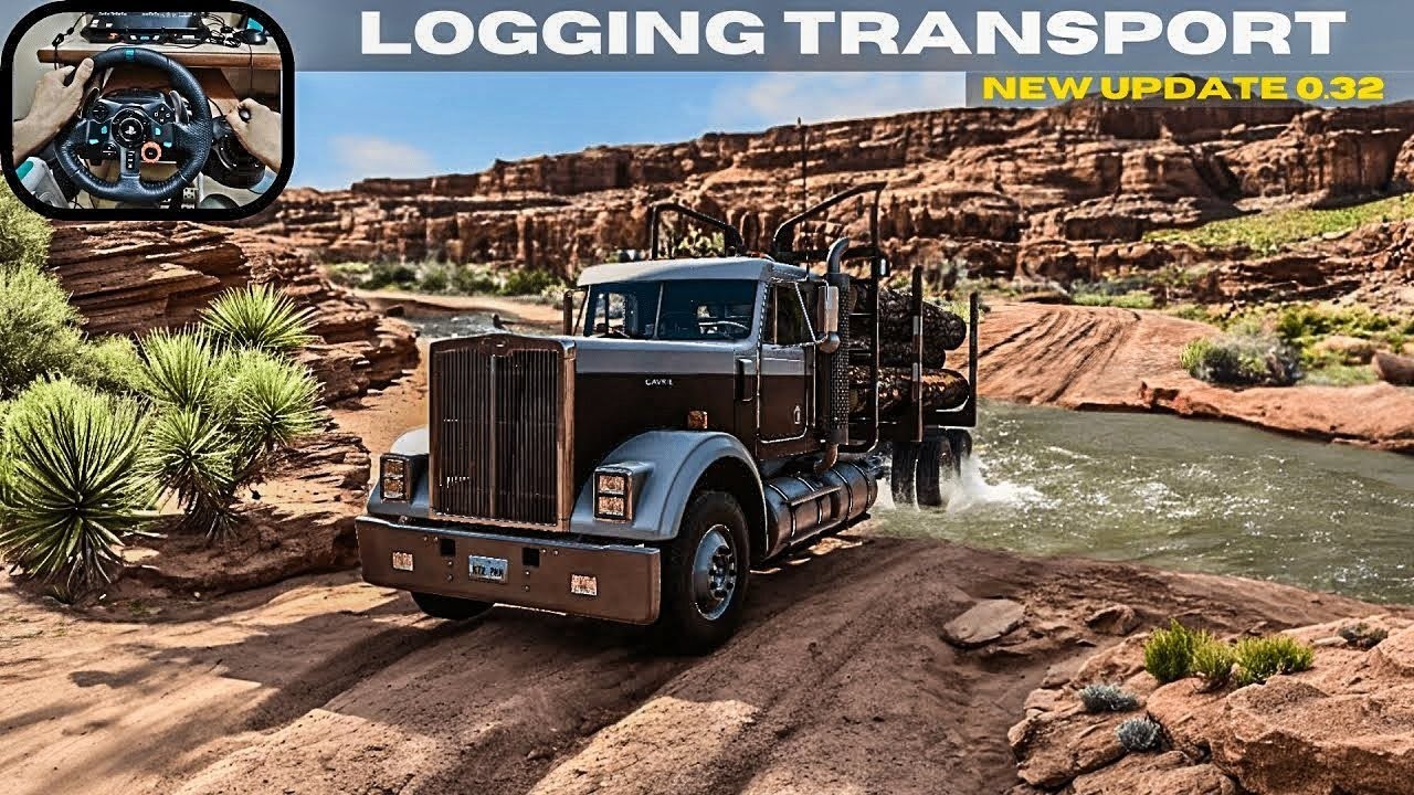 Logs Transporting - Realistic Driving -BeamNG Drive Update 0.32 ...