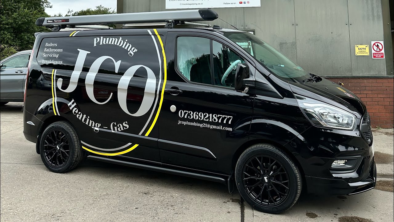 Modified Ford Transit Custom with new wheels, front splitter, grille ...