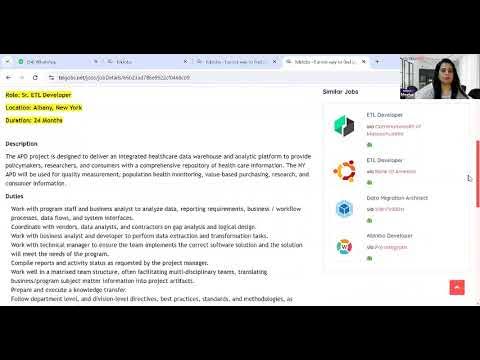 ETL Developer 080724 Megha - YouTube