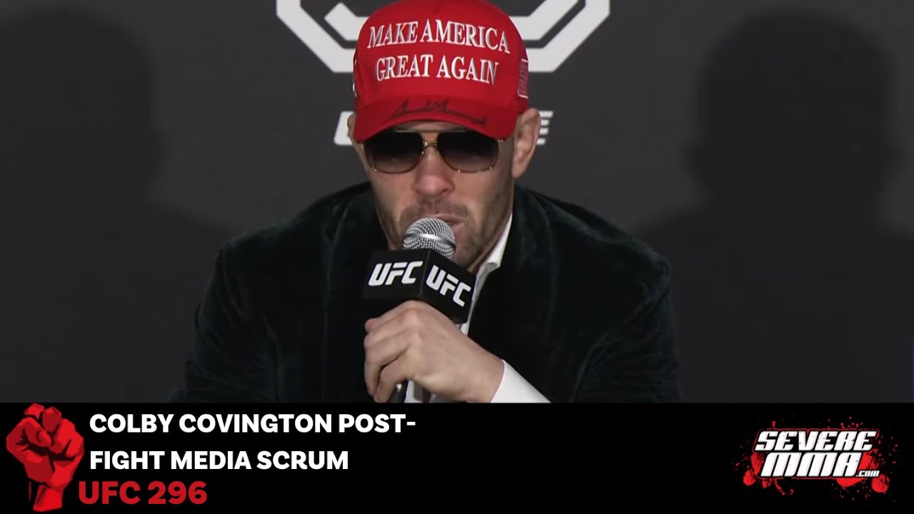 Colby Covington UFC 296 Post-Fight Media Scrum - YouTube