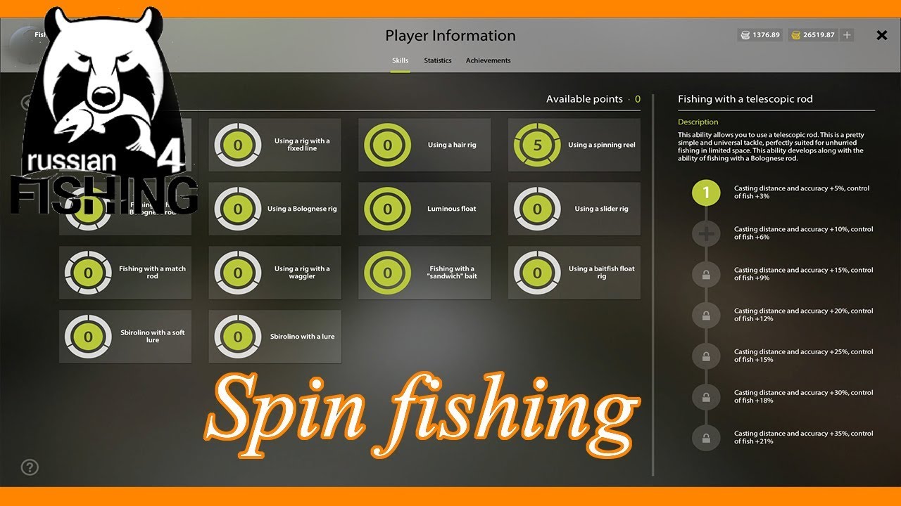 russian FISHING 4 - Básico Spin fishing Skill - parte 02 pt BR 🎣 - YouTube