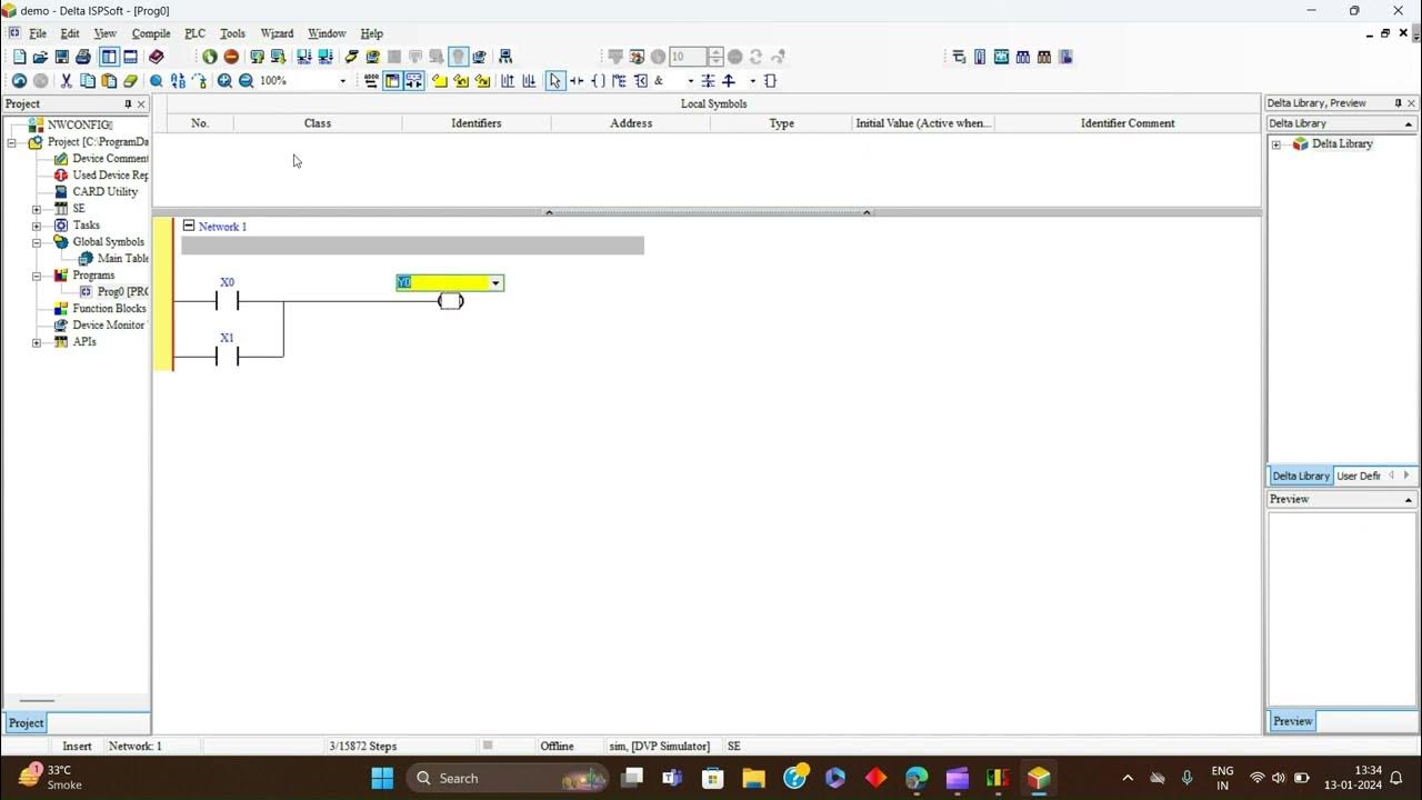 Lec-1 Connect ISP Soft to Simulated PLC and Write Basic PLC program | Delta PLC | PLC ...