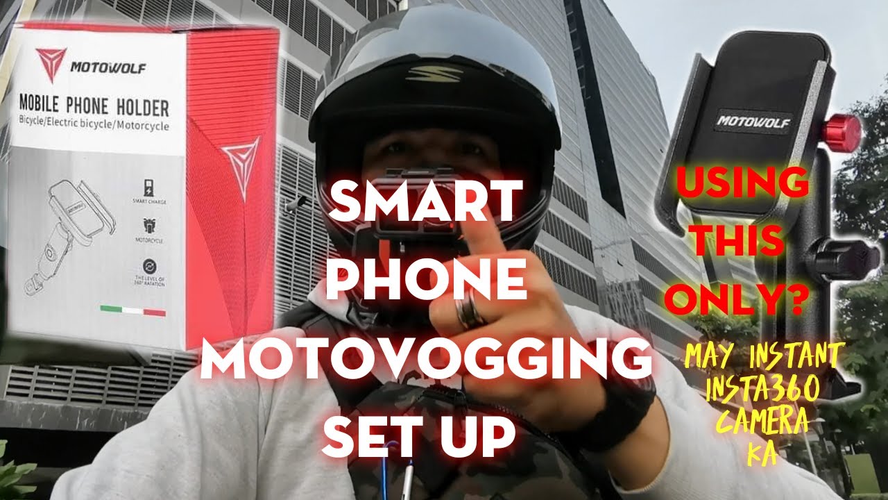 SMART PHONE MOTOVLOGGING | USING MOTOWOLF V3 360° MOTORCYCLE PHONE ...