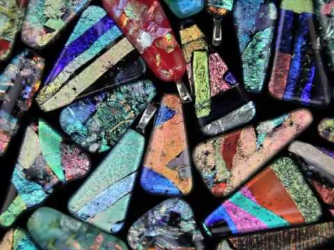 Metal Clay Supply Triangularish Dichros in Motion - YouTube