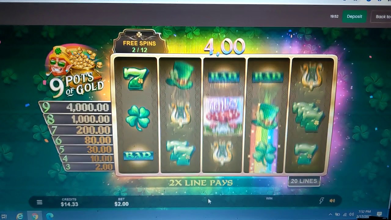 9 pots of gold slot on yukon gold online casino ( free spins but low ...