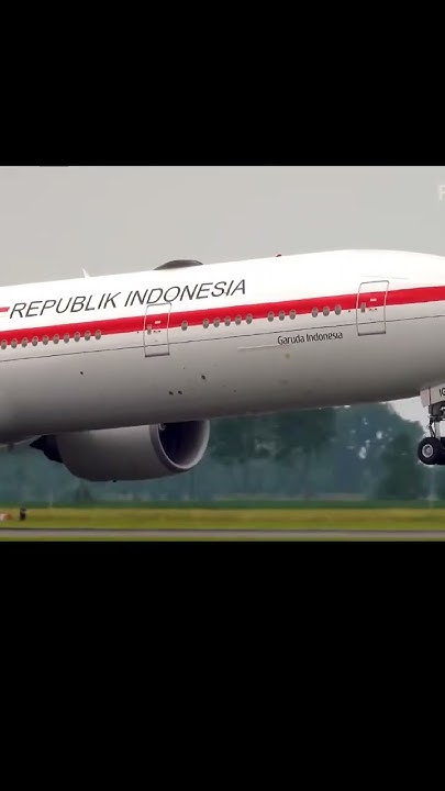 Garuda airline b777 takeoff from Indonesia #airplane #aeroplane #airport #takeoff #boeing #777 # ...