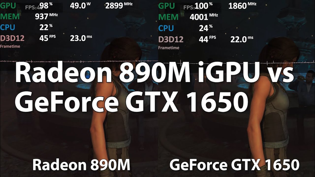 AMD Radeon 890M vs Nvidia GTX 1650 - Gaming Comparison - YouTube