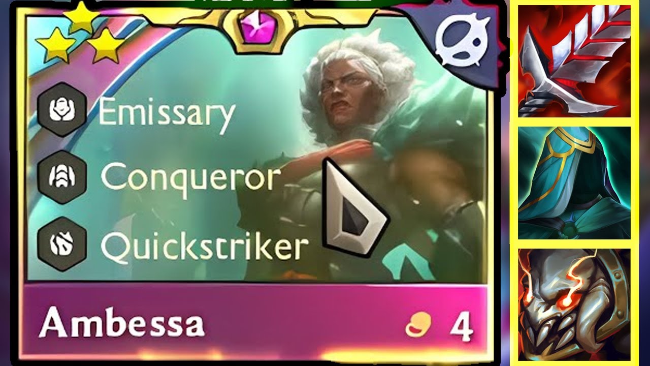 3 Star Ambessa with 4 Emissary | TFT Set 13 Ranked | TeamFight Tactics ...