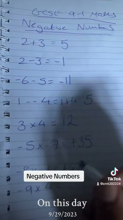 KS3 KS2 Maths GCSE Maths Question of the Day 2024 Negative Numbers 2023 ...