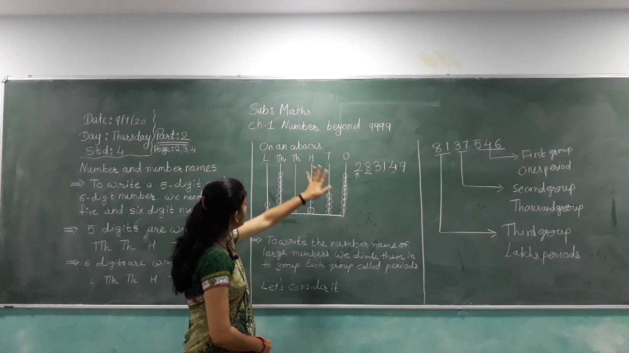 STD-4 ENGLISH MEDIUM SUBJECT-MATHS CHAPTER-1 NUMBER BEYOND 9999 PART 2 ...