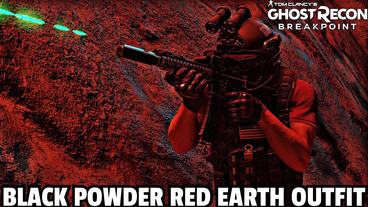 GHOST RECON BREAKPOINT - BLACK POWDER RED EARTH OUTFIT - YouTube