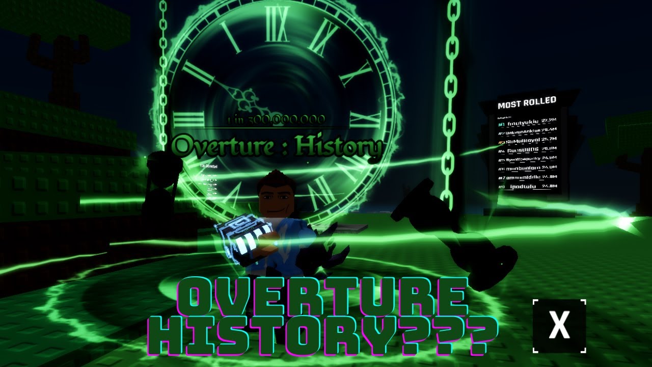 I ROLLED OVERTURE HISTORY IN ROBLOX SOLS RNG - YouTube