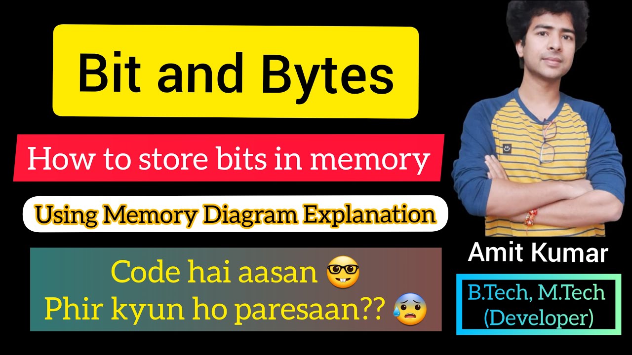 19. Bits and Bytes in Hindi || Bits and Bytes in coding || C full ...