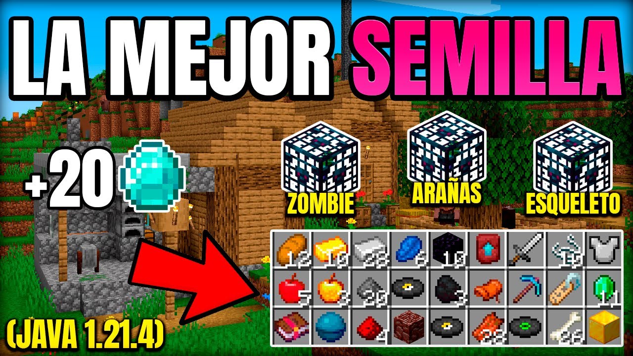 LA MEJOR SEMILLA DE MINECRAFT 1.21.4 para COMENZAR (Java) - YouTube