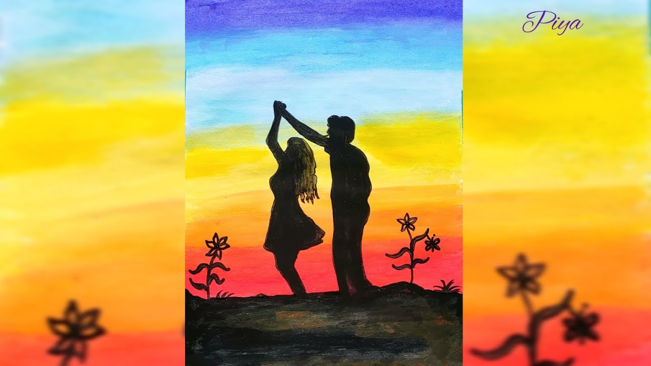 How to draw romantic couple very easy || Step by step drawing || Easy ...