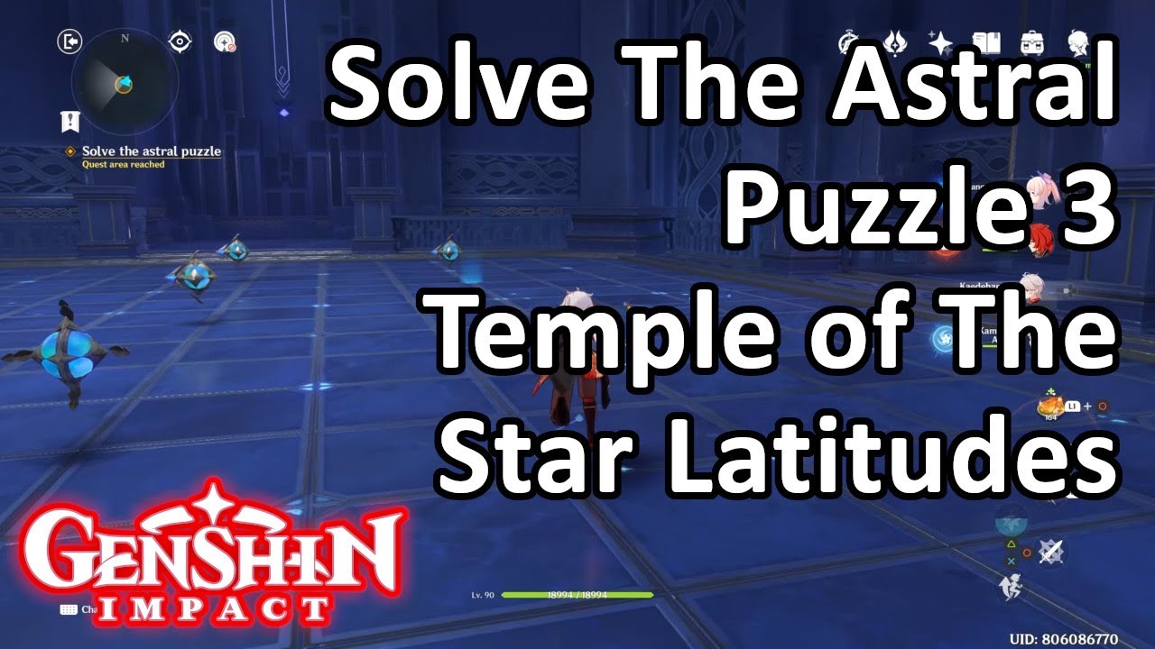 Solve The Astral Puzzle 3 Temple of The Star Latitudes Genshin - YouTube