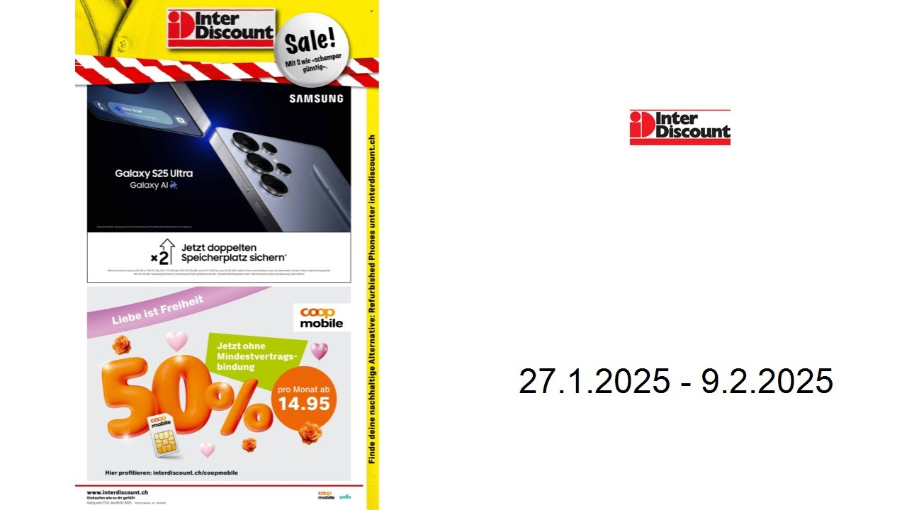 Interdiscount Prospekt - 27.1. - 9.2.2025 - YouTube