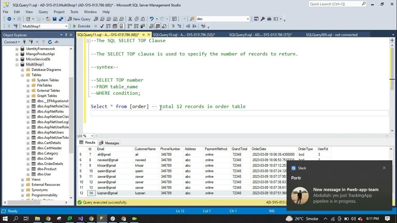 The SQL SELECT TOP Clause - YouTube