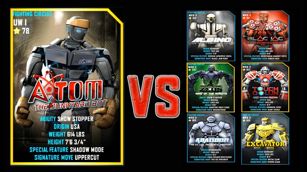 Real Steel WRB II FINAL Atom Series of fights NEW ROBOT (Живая Сталь ...
