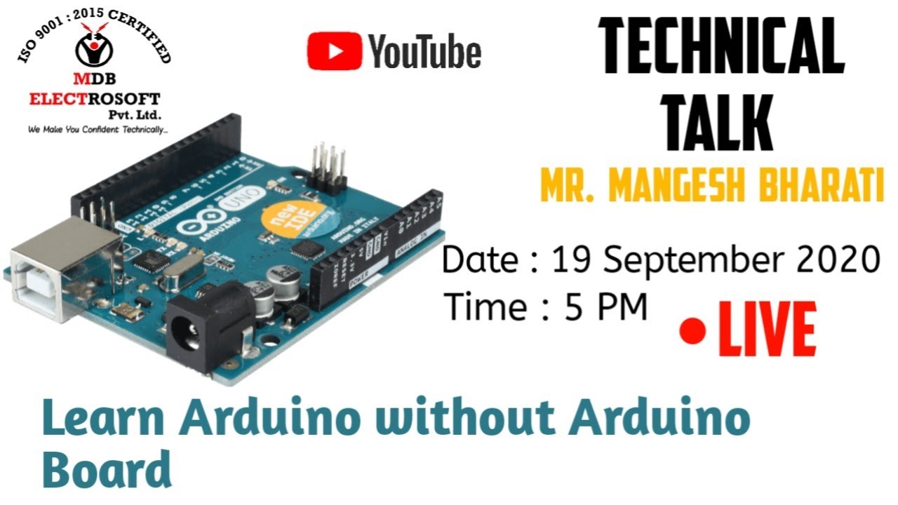 Learn Arduino Without Arduino Board By Mdb Electrosoft Technical Talk 6157