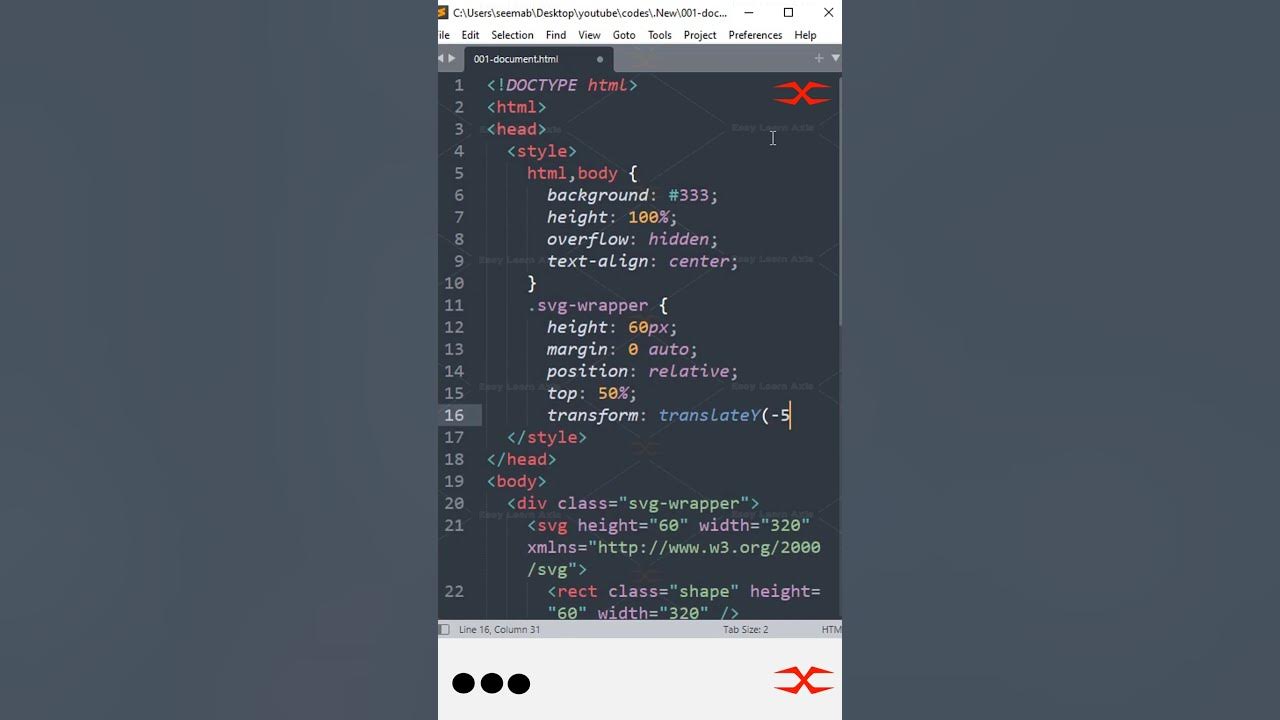 SVG Hover Animation | HTML CSS - YouTube