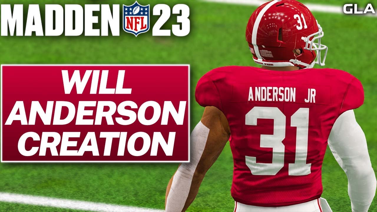 Edge Will Anderson Jr. Alabama Creation | 2023 NFL Draft | Madden 23 ...