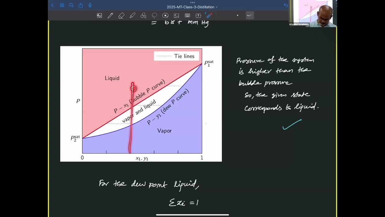 Identifying the State of Binary Mixture from Bubble Dew Calculations - Vapor Liquid Equilibria ...